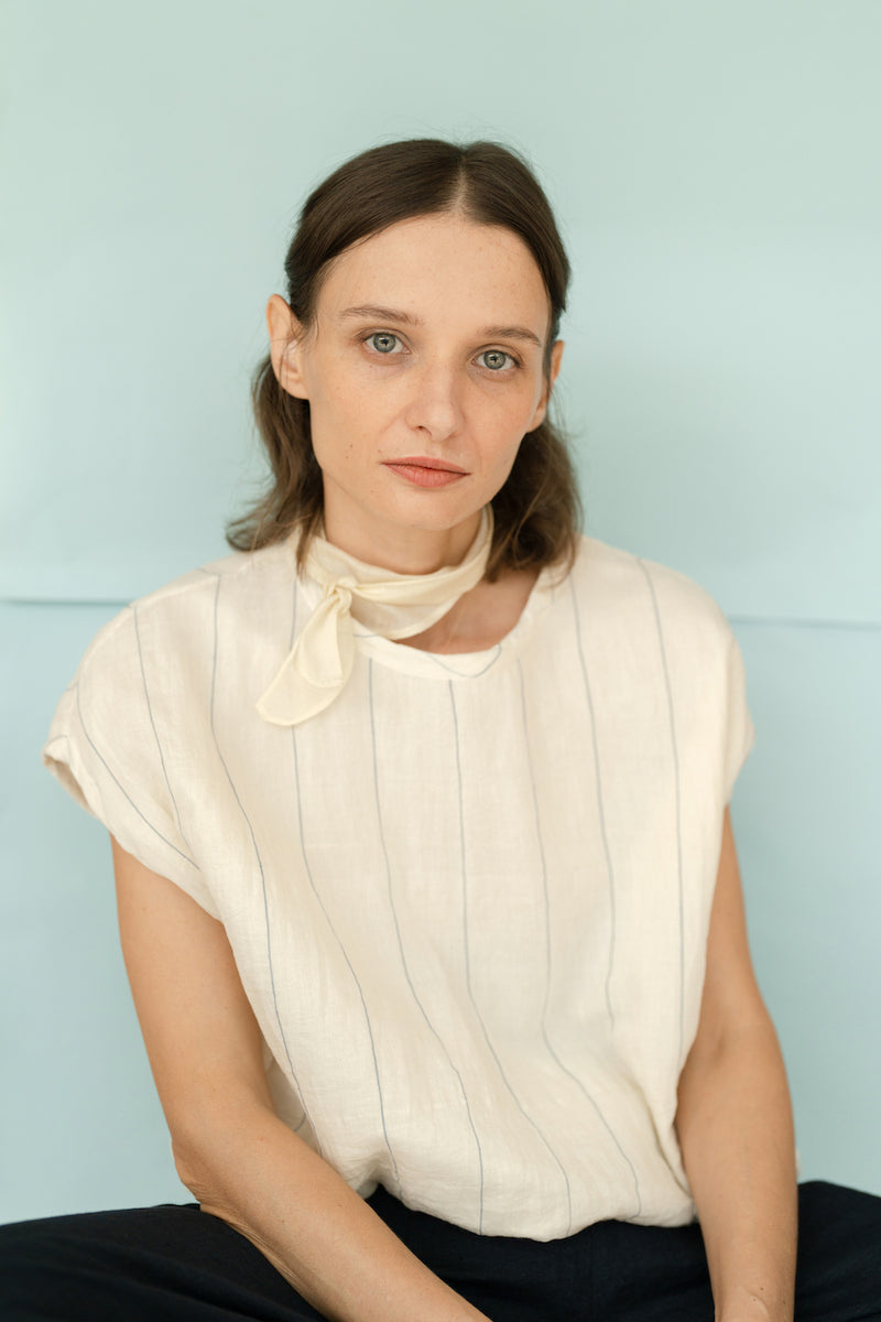 POLLY - NATURAL WHITE STRIPES – Runaway Bicycle